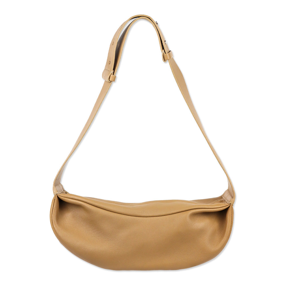 COS Beige Leather Swing Crossbody Bag | DBLTKE Luxury Consignment Boutique