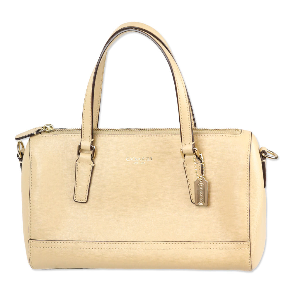 Coach Brass Toffee Saffiano Leather Mini Satchel | DBLTKE Luxury ...
