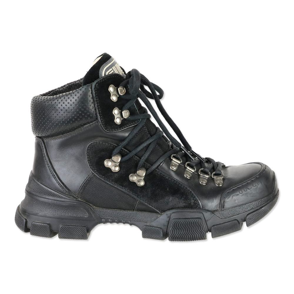Gucci Black Flashtrek High-Top Hiking Boots | DBLTKE Luxury Consignment ...