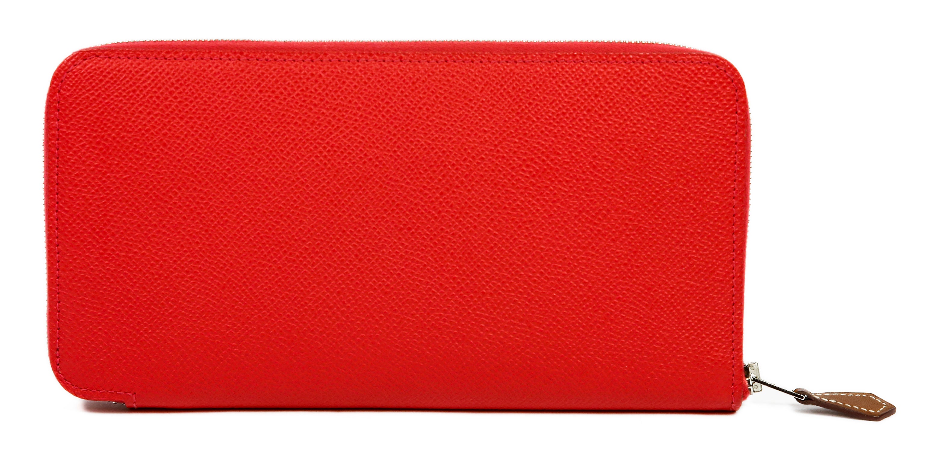 Hermès Red Epsom Leather Silk'In Classic Wallet | DBLTKE Luxury ...